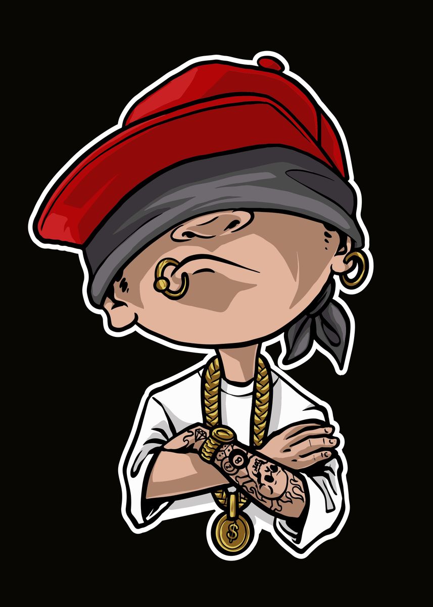 'Rapper man' Poster by JusticeEichmann Studio | Displate