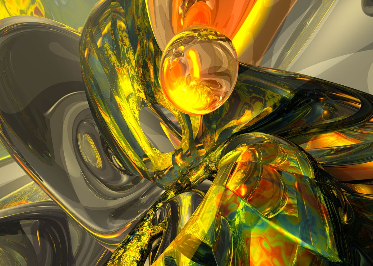 'Hot Turmoil Abstract' Poster by Alex Butler | Displate