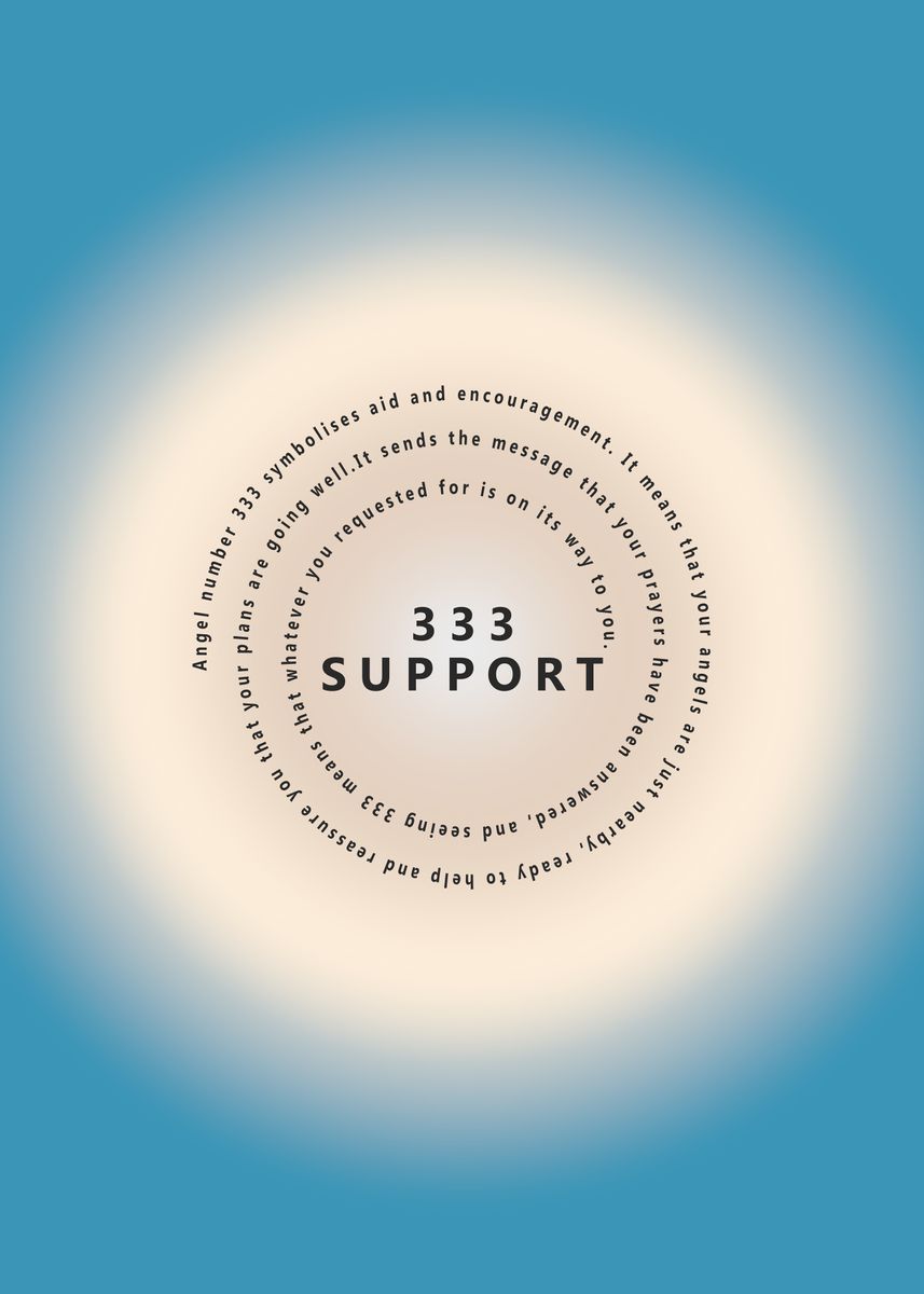 '333 Support' Poster, picture, metal print, paint by 1x Merch | Displate
