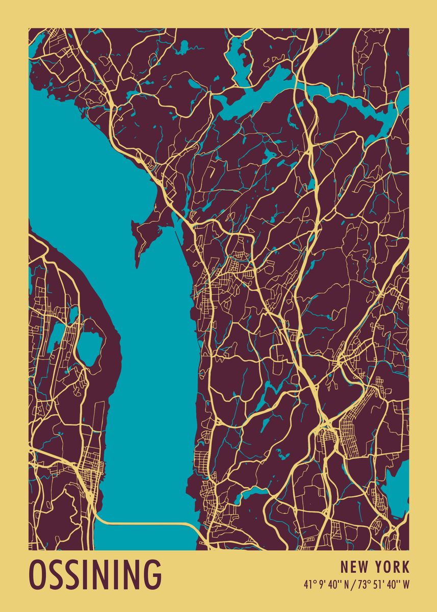 'Ossining' Poster, picture, metal print, paint by Miracle Studio | Displate