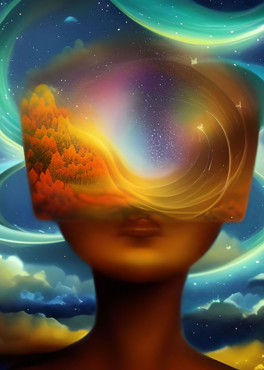 'Cosmic Mind' Poster, picture, metal print, paint by Darlene Zagata ...