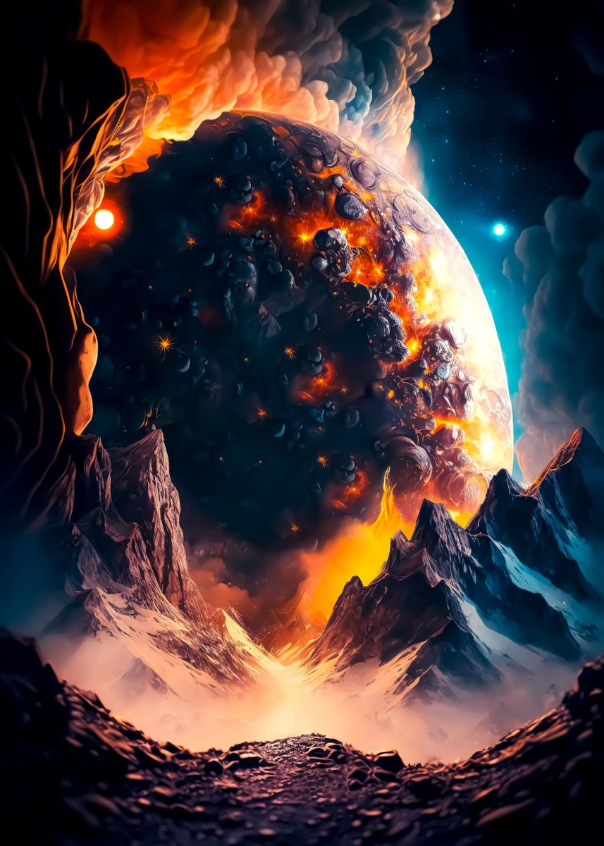 'Meteorite' Poster, picture, metal print, paint by James Garcia | Displate