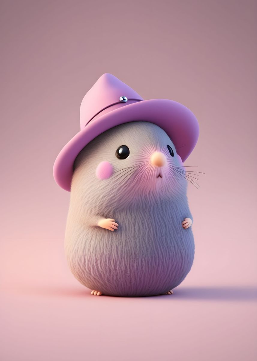 'Mrs Mouse Happy' Poster, picture, metal print, paint by CreativeCrate ...