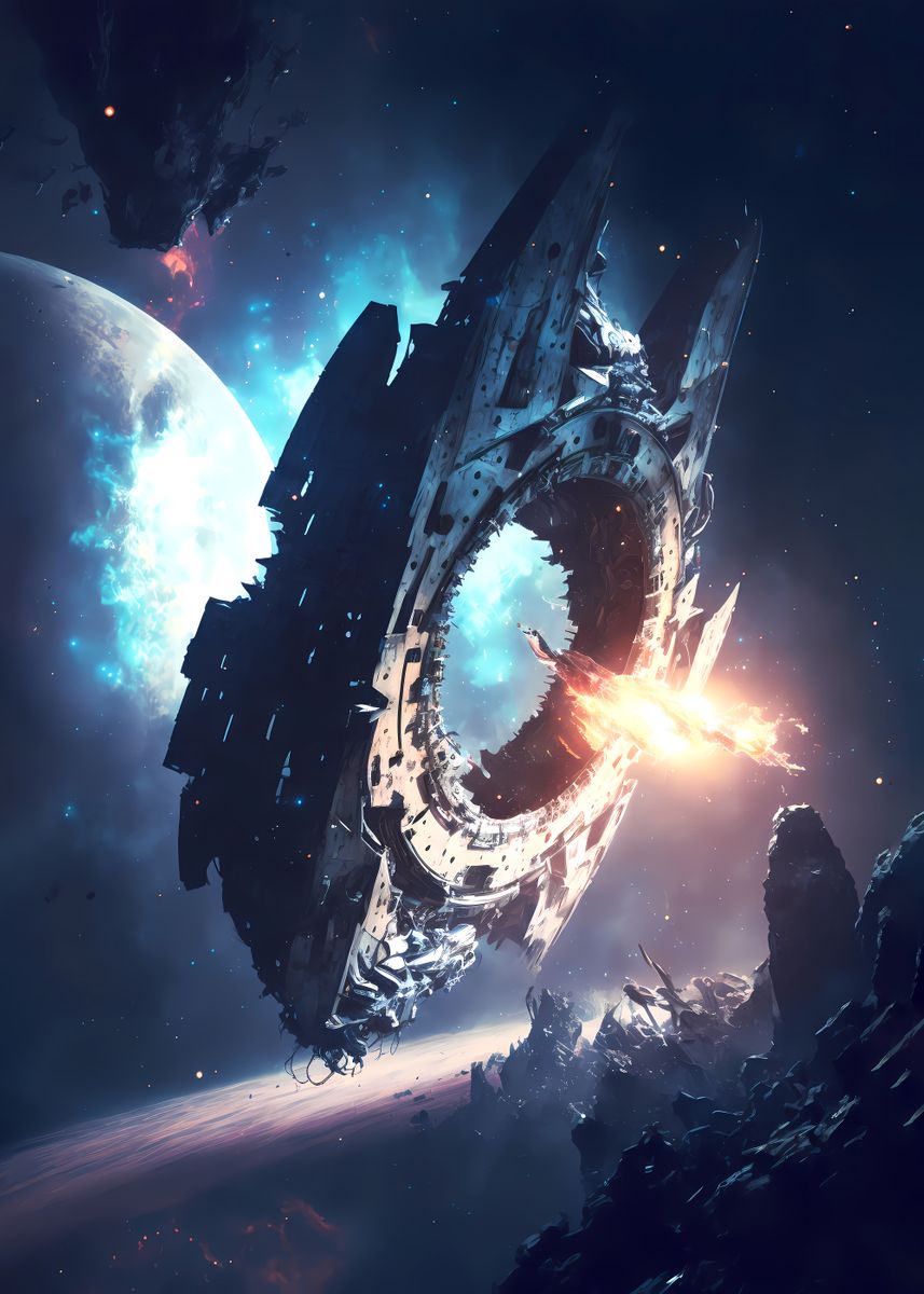 'Alien Spaceship' Poster, picture, metal print, paint by Luong Phat ...