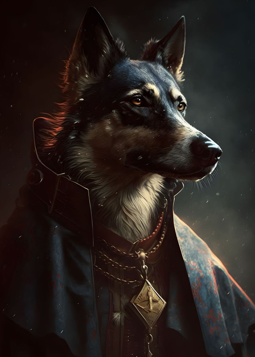'Priest Wolf' Poster, picture, metal print, paint by Artyst Box | Displate