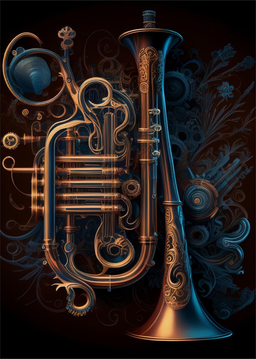 'Bugle' Poster, picture, metal print, paint by Media Editing | Displate