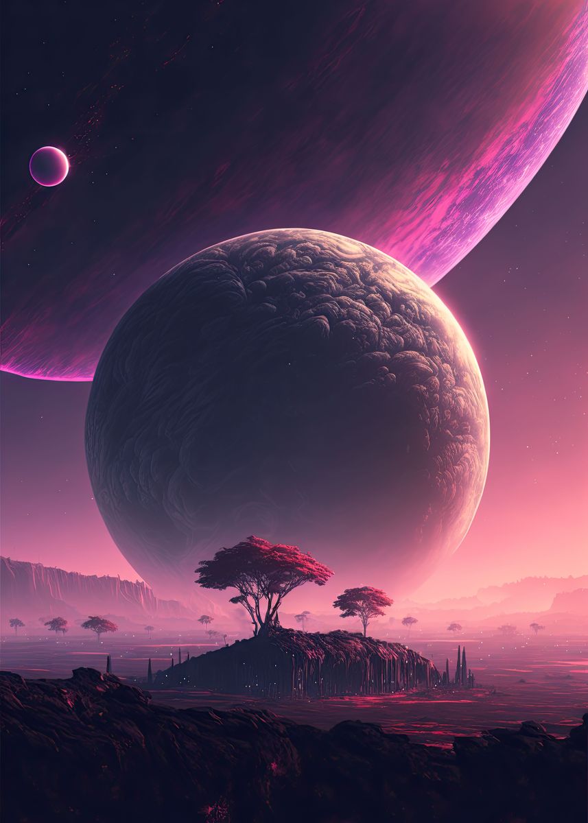 'Celestial Purple Haze' Poster by FL ART | Displate