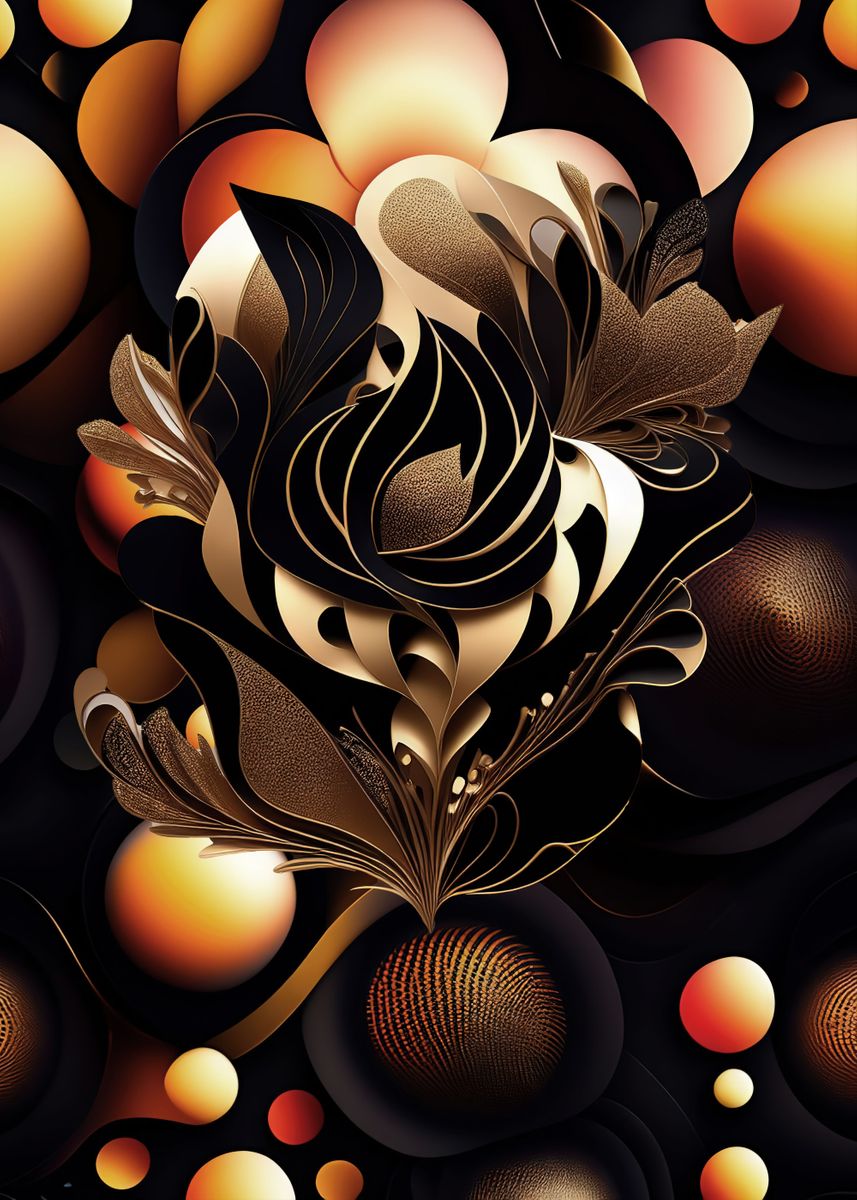 'Floral Splendor A Touch o' Poster, picture, metal print, paint by ...