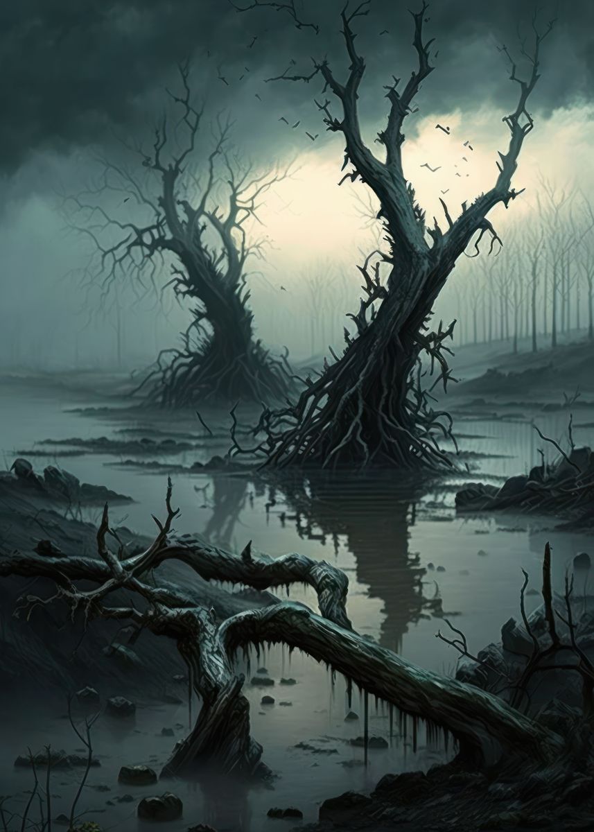 'The Dead Trees' Poster, picture, metal print, paint by Dario Berardi ...