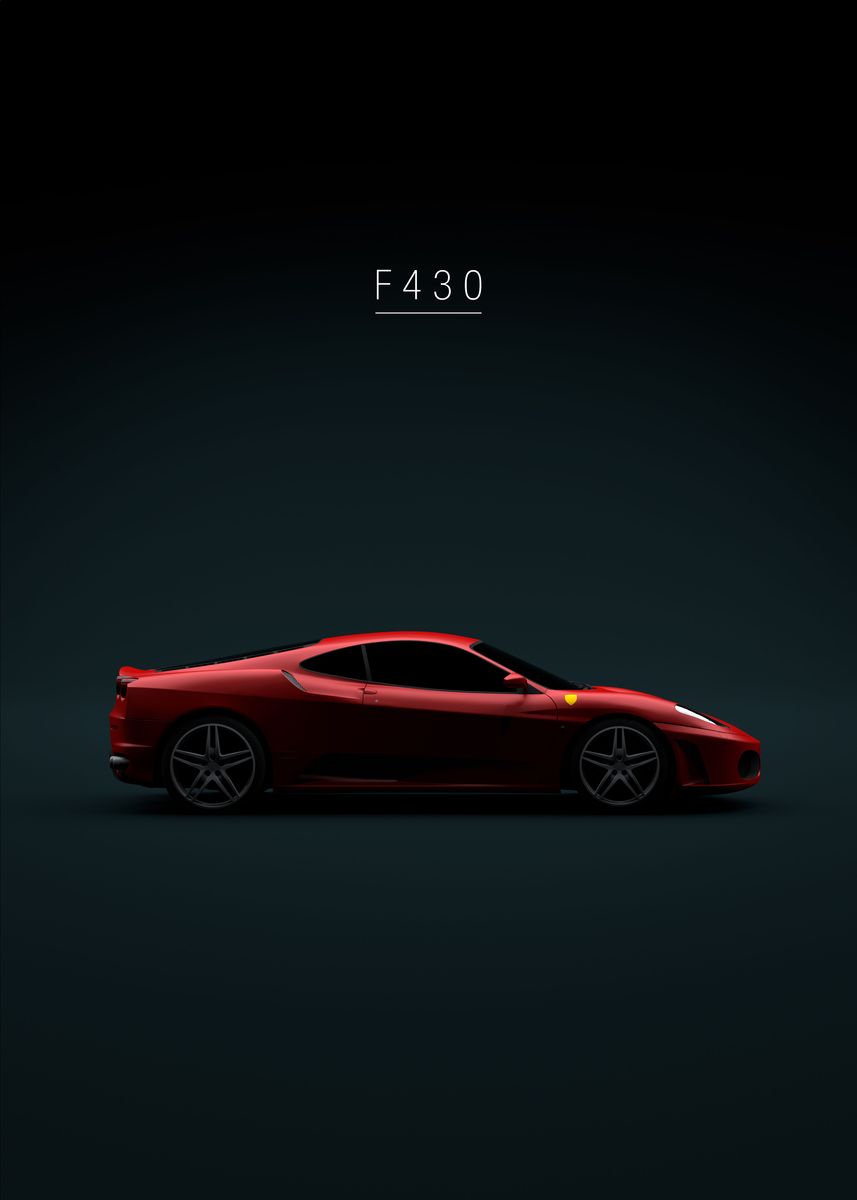 '2004 Ferrari F430 Red' Poster, picture, metal print, paint by 21 MXM ...