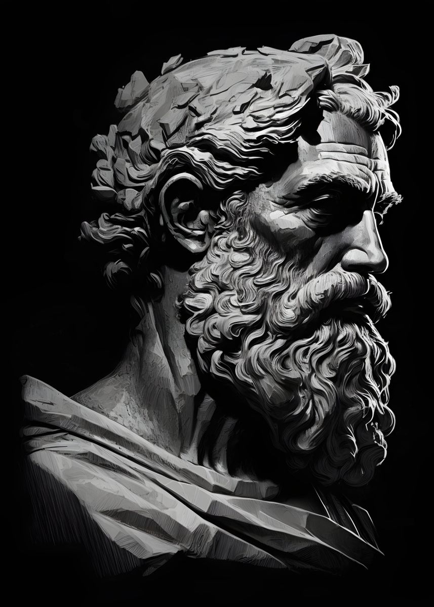 'Plato Philosopher' Poster, picture, metal print, paint by Mesh | Displate