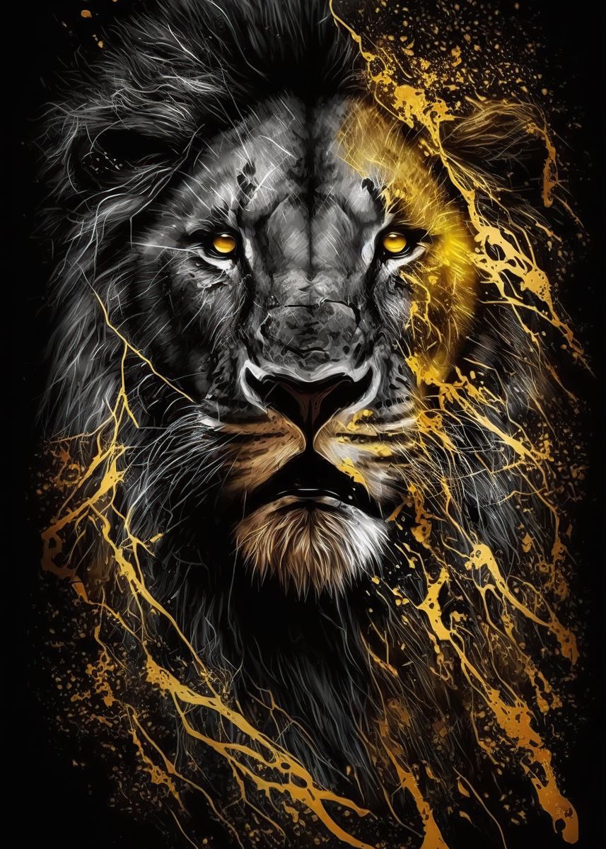 'lion king' Poster, picture, metal print, paint by Luke Emery | Displate