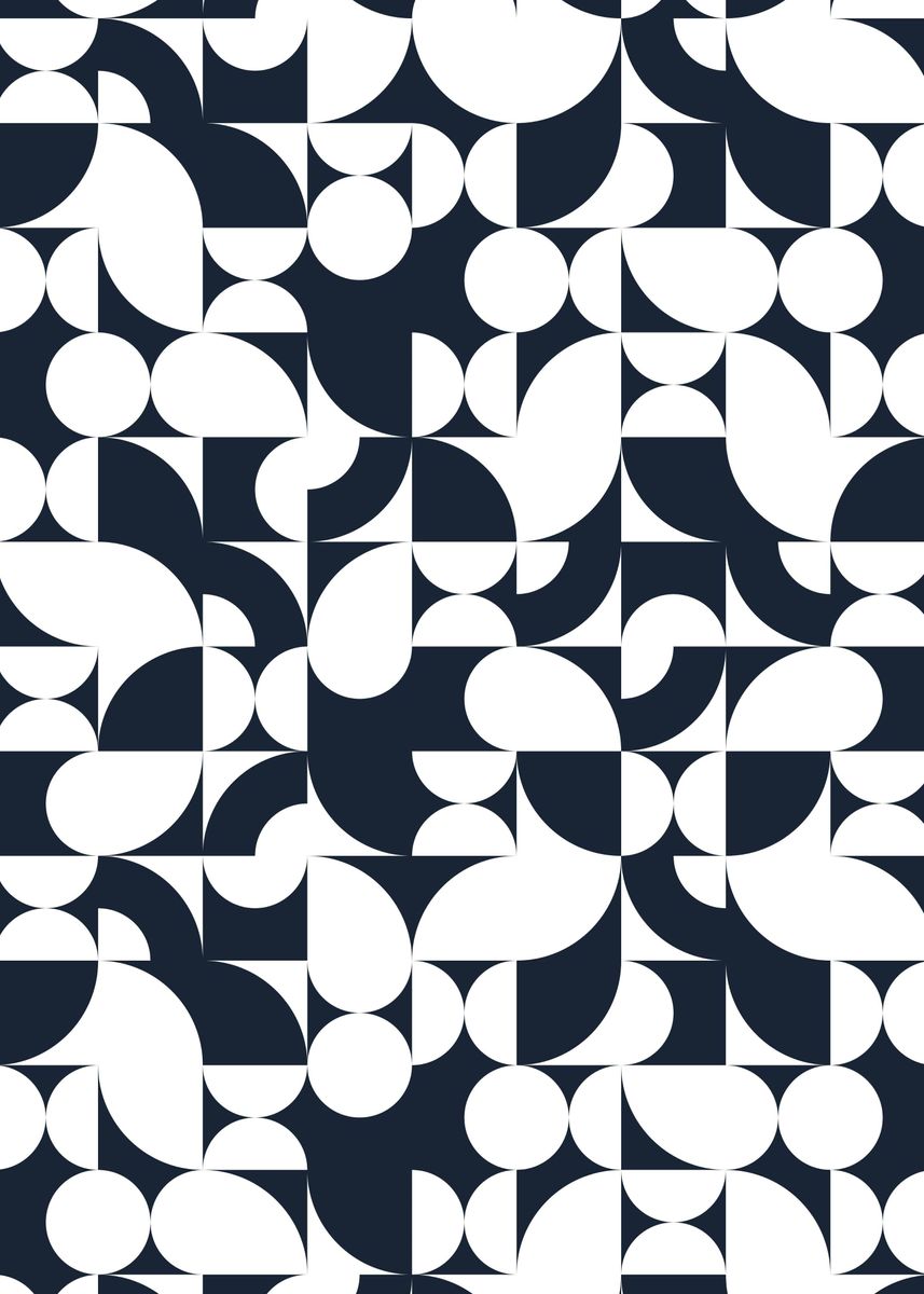 'Minimal Midcentury Black ' Poster, picture, metal print, paint by Neli ...