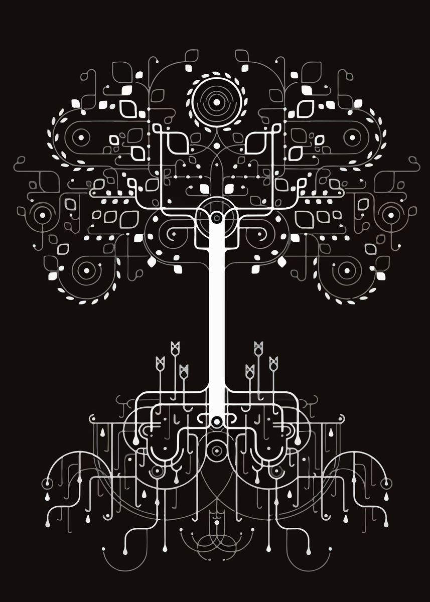 'System computer' Poster, picture, metal print, paint by Nevaeh | Displate