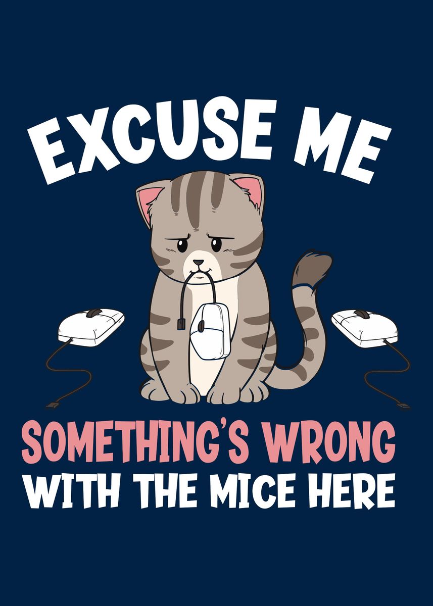 'Somethings Wrong Mice' Poster, picture, metal print, paint by ...