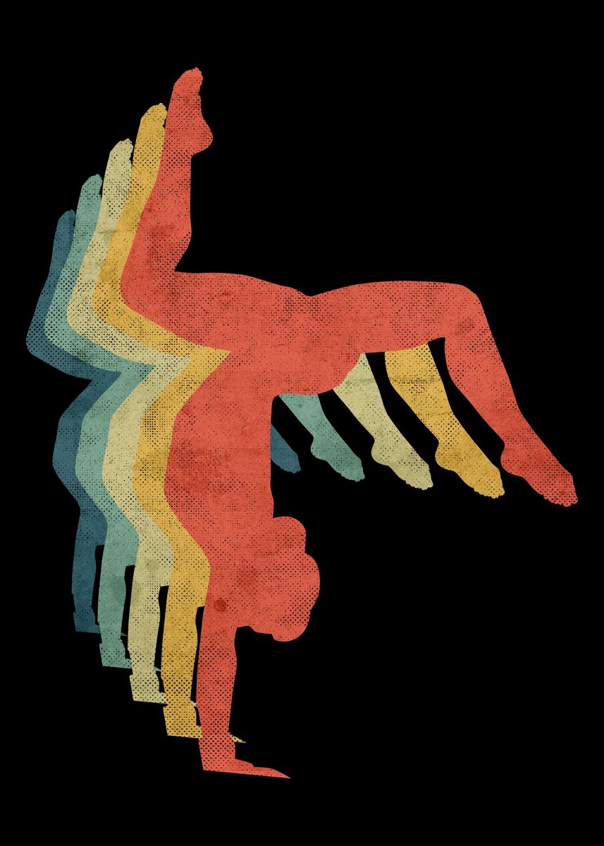 'Gymnast Girl Hand Stand' Poster, picture, metal print, paint by El ...