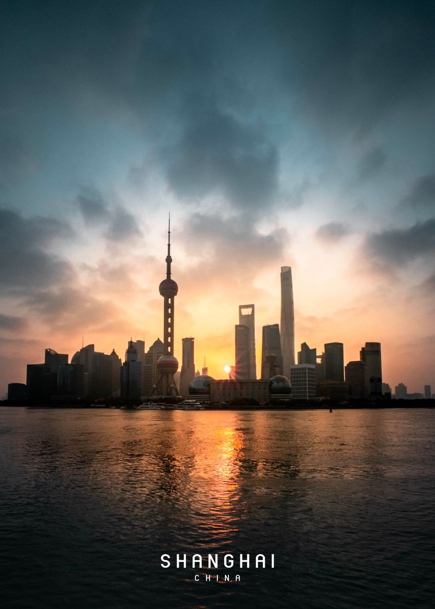 'Shanghai ' Poster, picture, metal print, paint by Big City | Displate