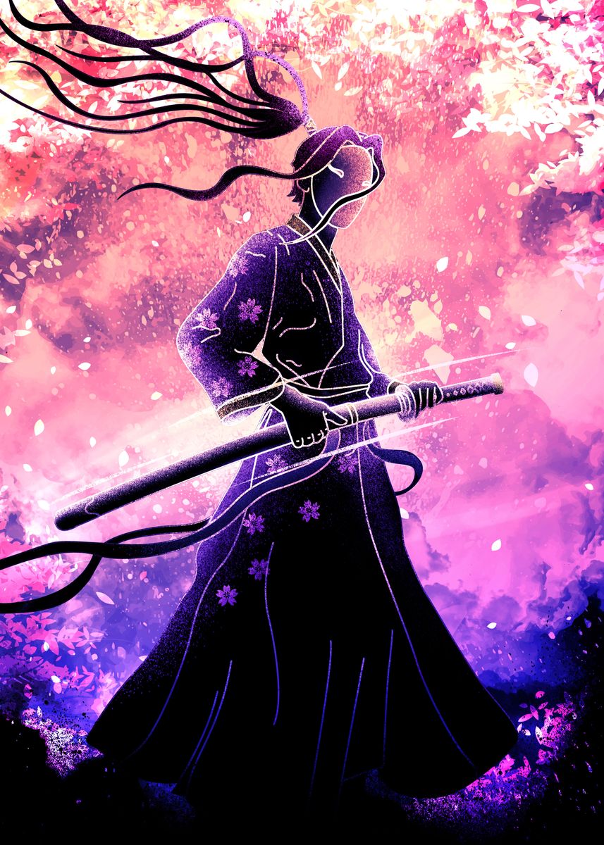 'Soul of the Sakura Samurai' Poster, picture, metal print, paint by ...