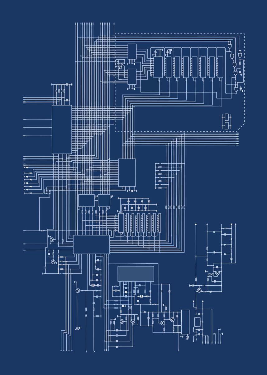 'System computer' Poster, picture, metal print, paint by Nevaeh | Displate