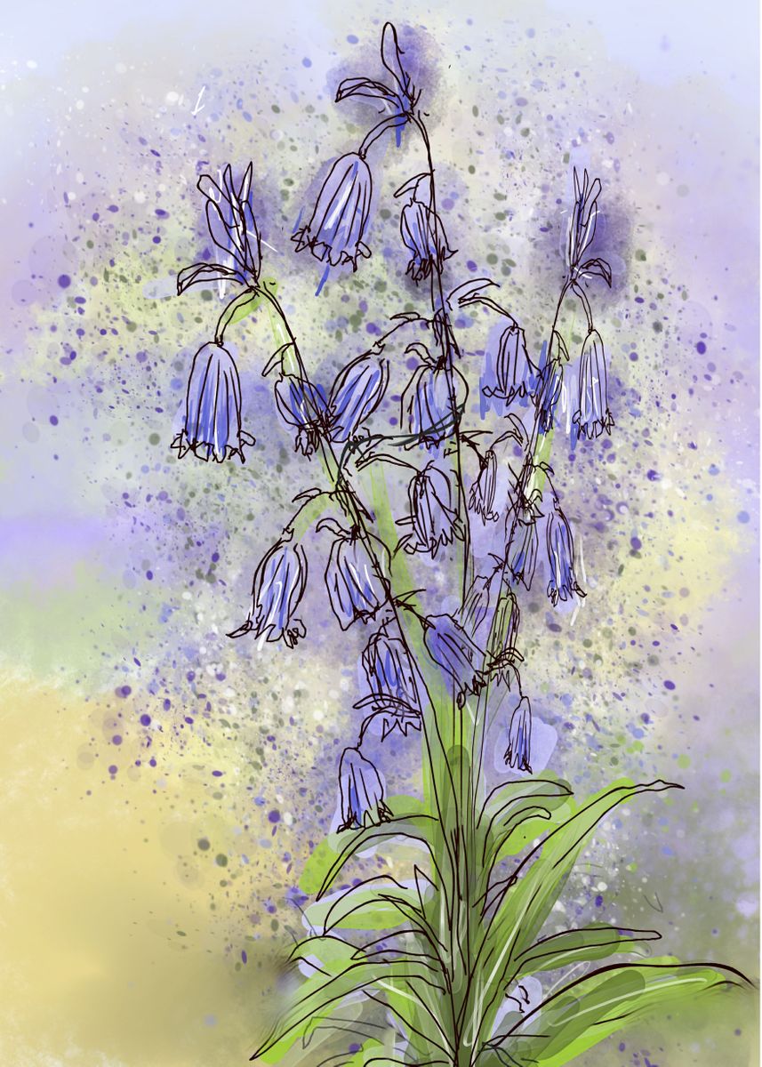 'Spring Bluebells' Poster, picture, metal print, paint by Clare Walker ...
