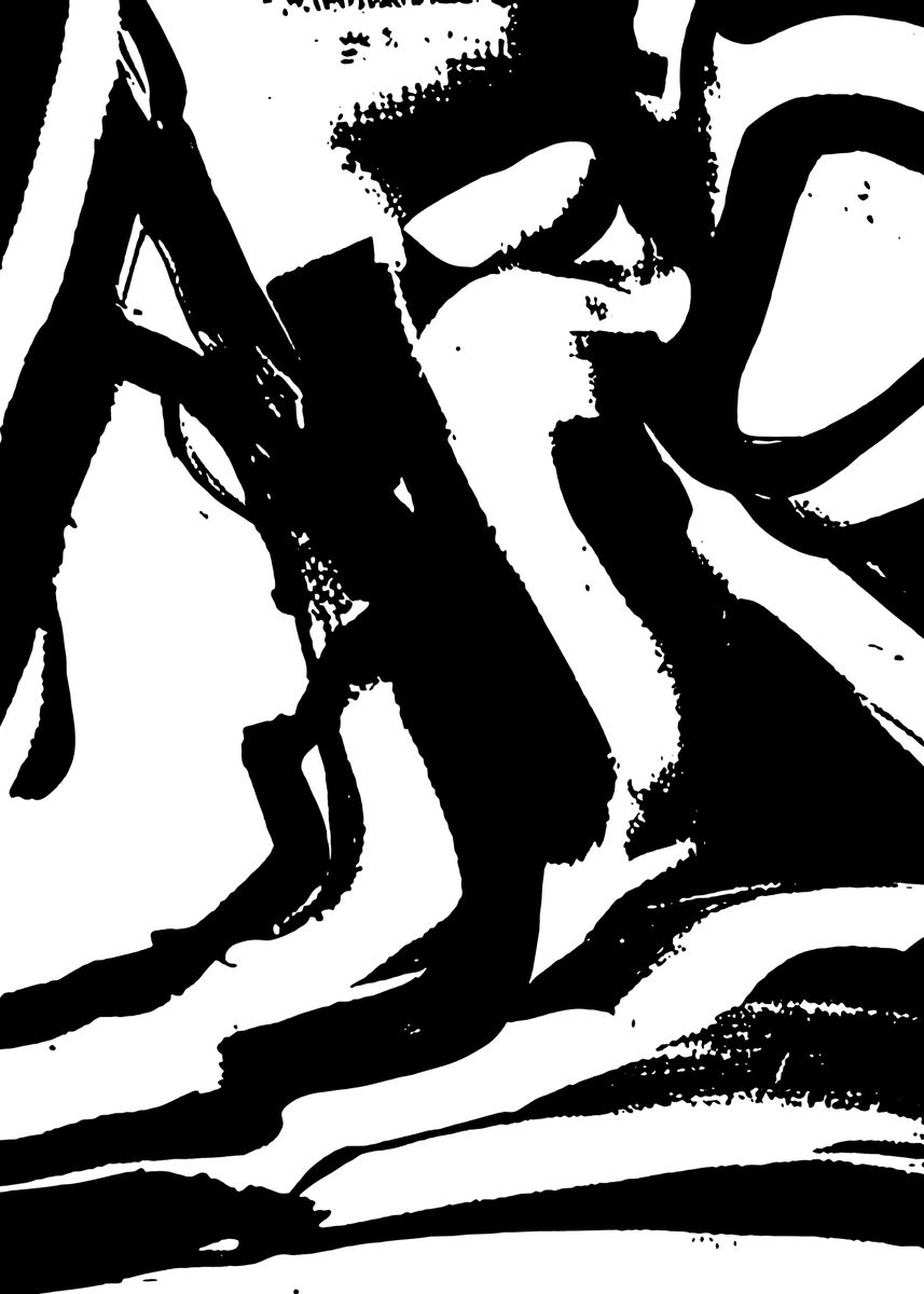 'Abstract art BW' Poster, picture, metal print, paint by Art popop ...