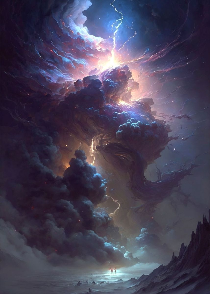 'Cosmic Storm' Poster, picture, metal print, paint by Adam Munton ...