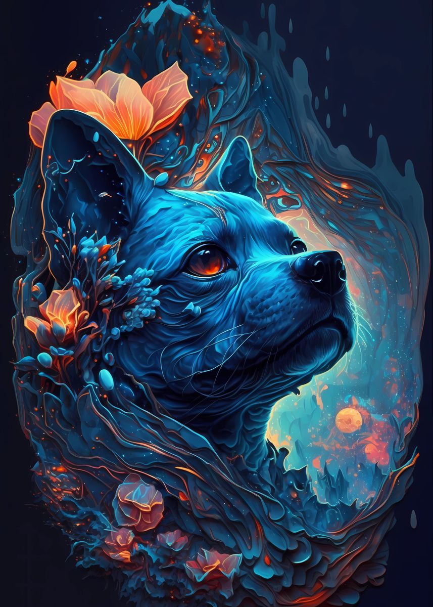 'Jack Russell Terrier Dog' Poster, picture, metal print, paint by Daxen Nairy | Displate