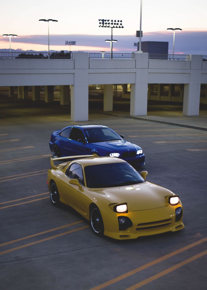 'mazda rx 7' Poster, picture, metal print, paint by Supri GTR | Displate