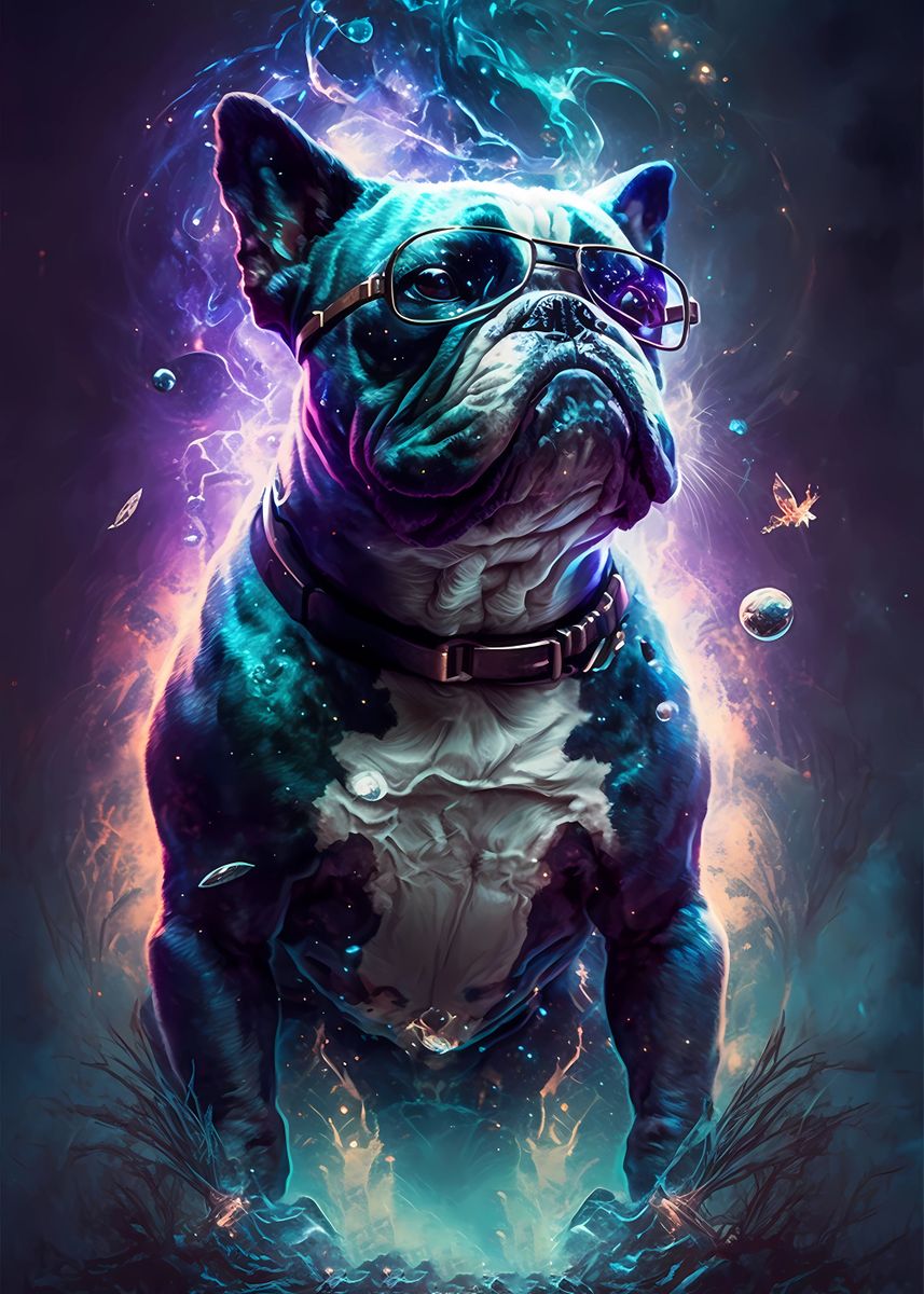 'Bulldog Dog' Poster, picture, metal print, paint by Joshua World ...
