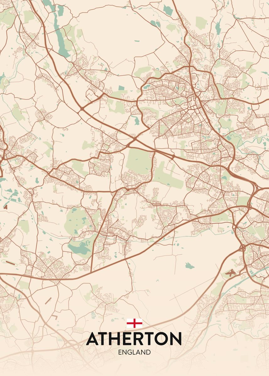 'Atherton UK' Poster, picture, metal print, paint by IMR Designs | Displate