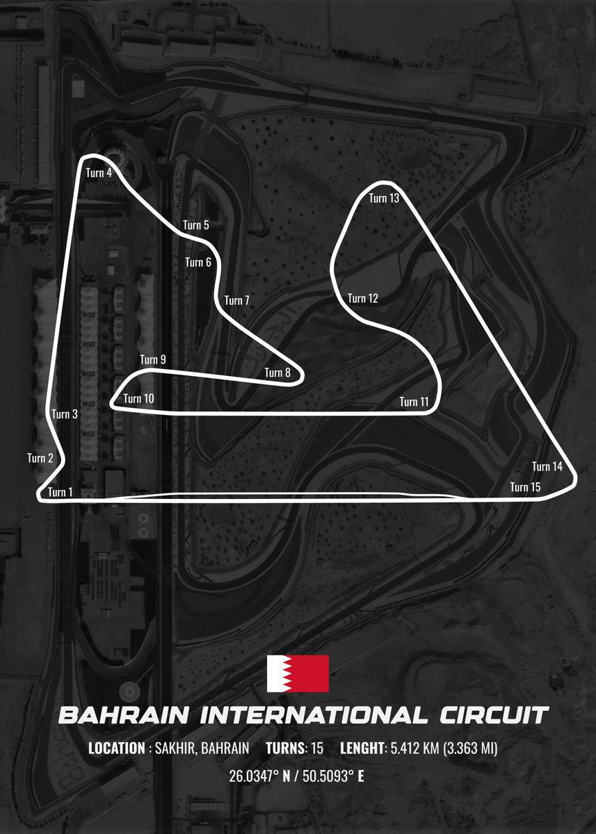 'Bahrain Circuit' Poster by Ahmad Nur Ihsan | Displate