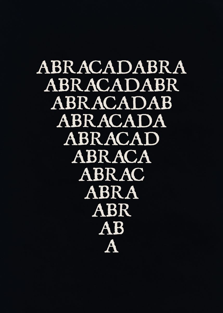 'Abracadabra magic triangle' Poster, picture, metal print, paint by ...