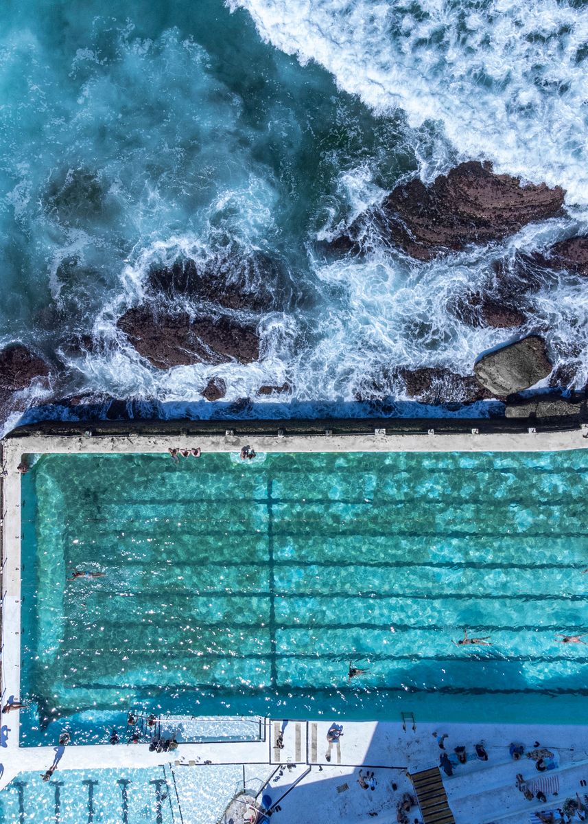 'Bondi Beach Icebergs' Poster, picture, metal print, paint by ...