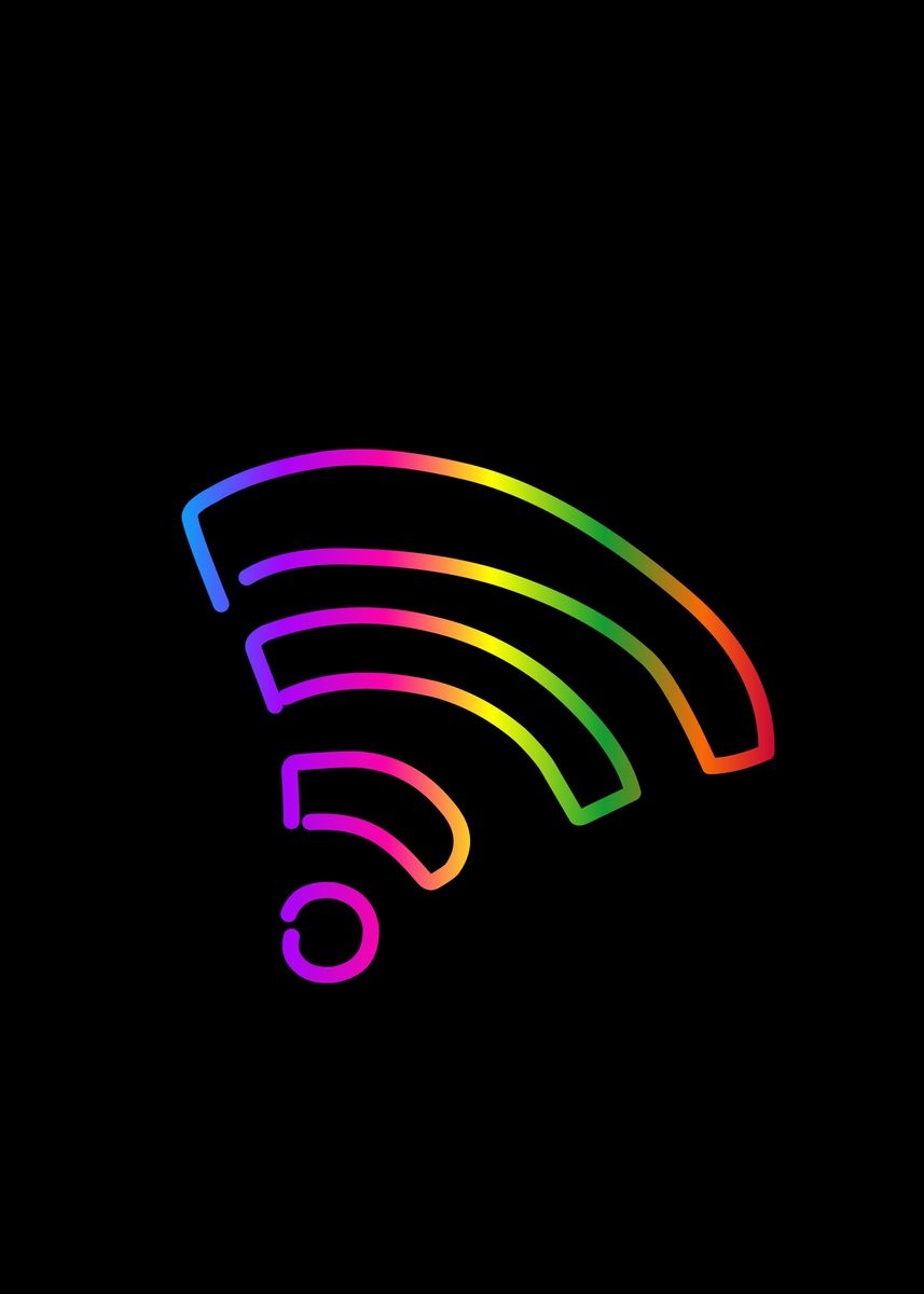 'wifi' Poster, picture, metal print, paint by Mshel Tyan | Displate