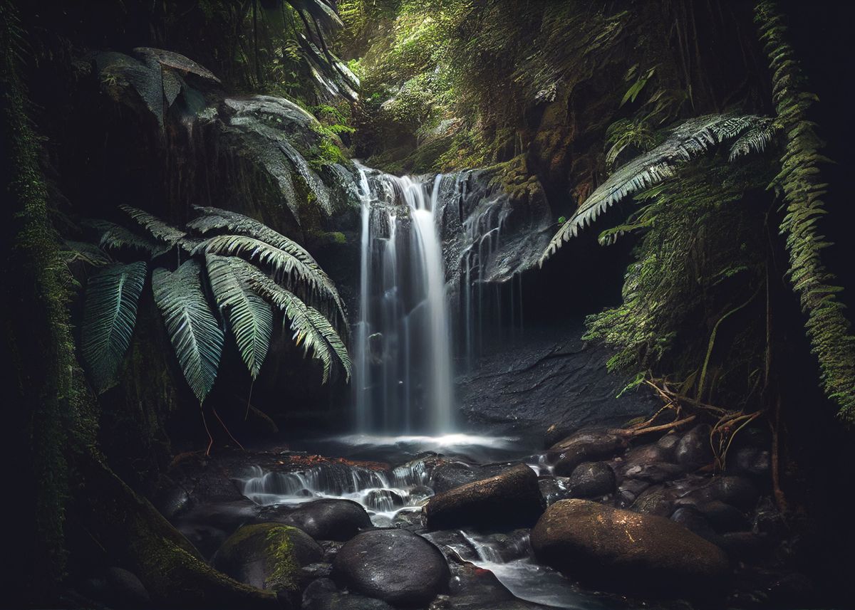 'creek in the rainforest' Poster by RichterDesigns | Displate
