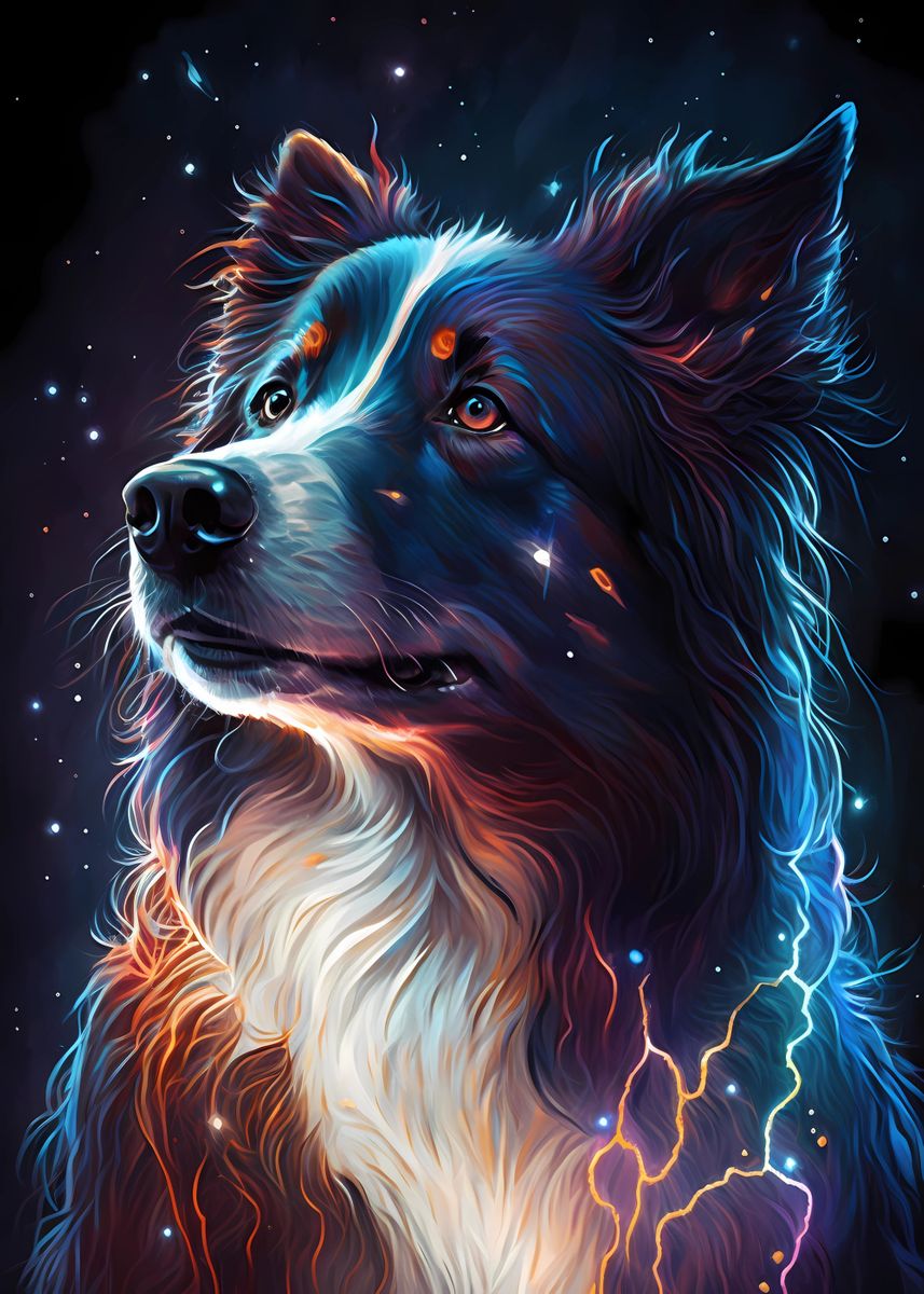 'Border Collie Dog' Poster, picture, metal print, paint by Carol Altom ...