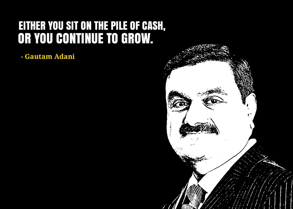 'gautam adani quotes ' Poster by iwak ayam | Displate