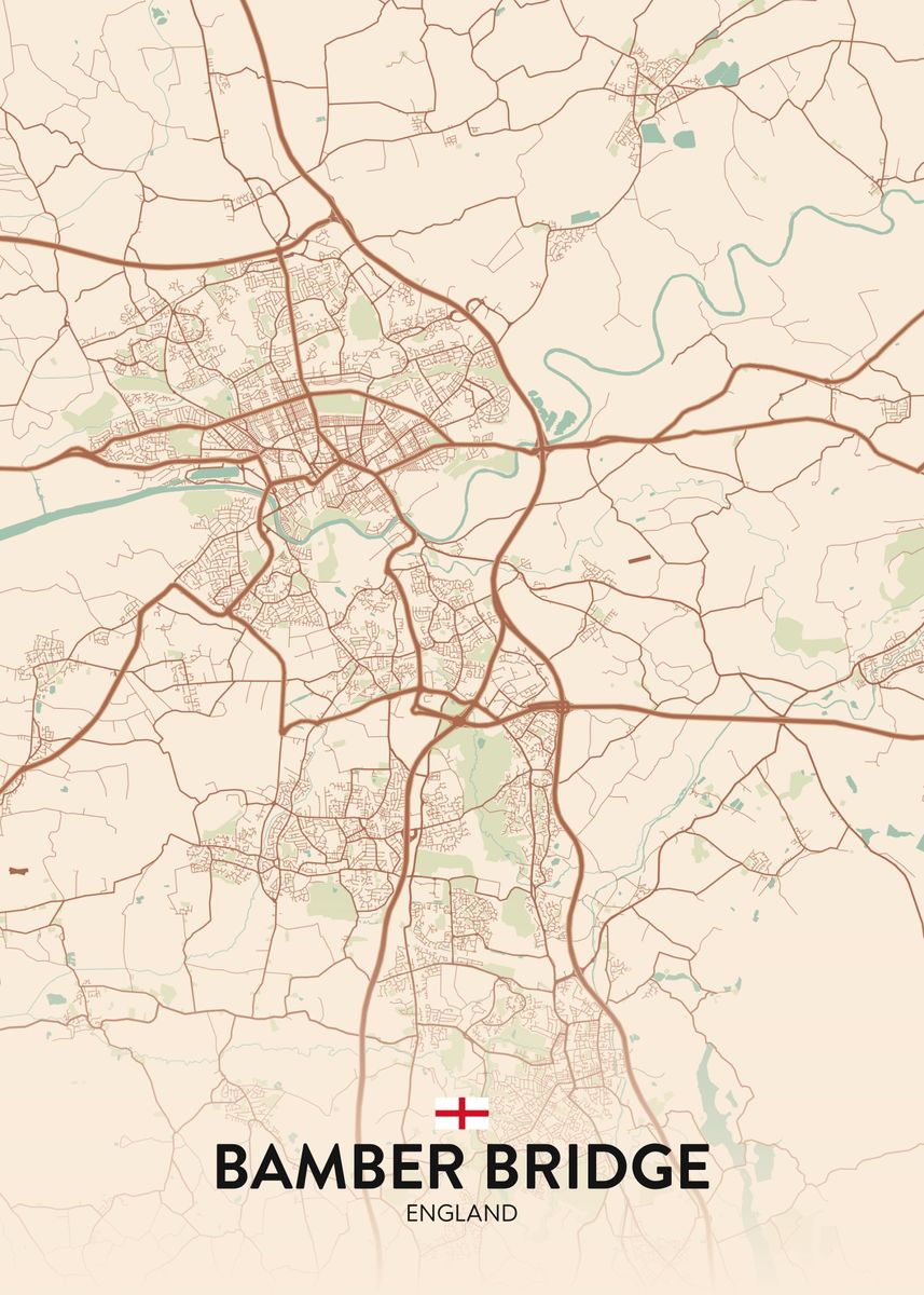 'Bamber Bridge UK' Poster, picture, metal print, paint by IMR Designs ...