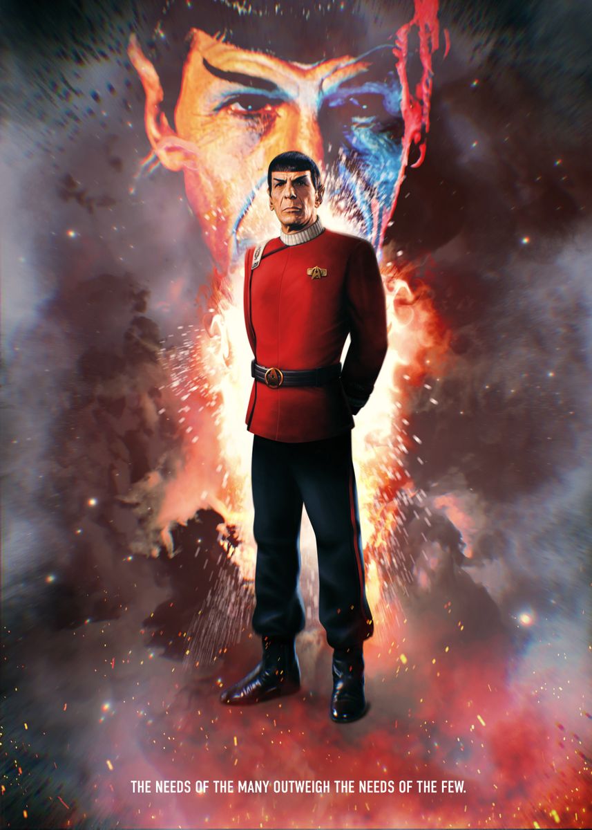 'Captain Spock' Poster, picture, metal print, paint by Star Trek | Displate