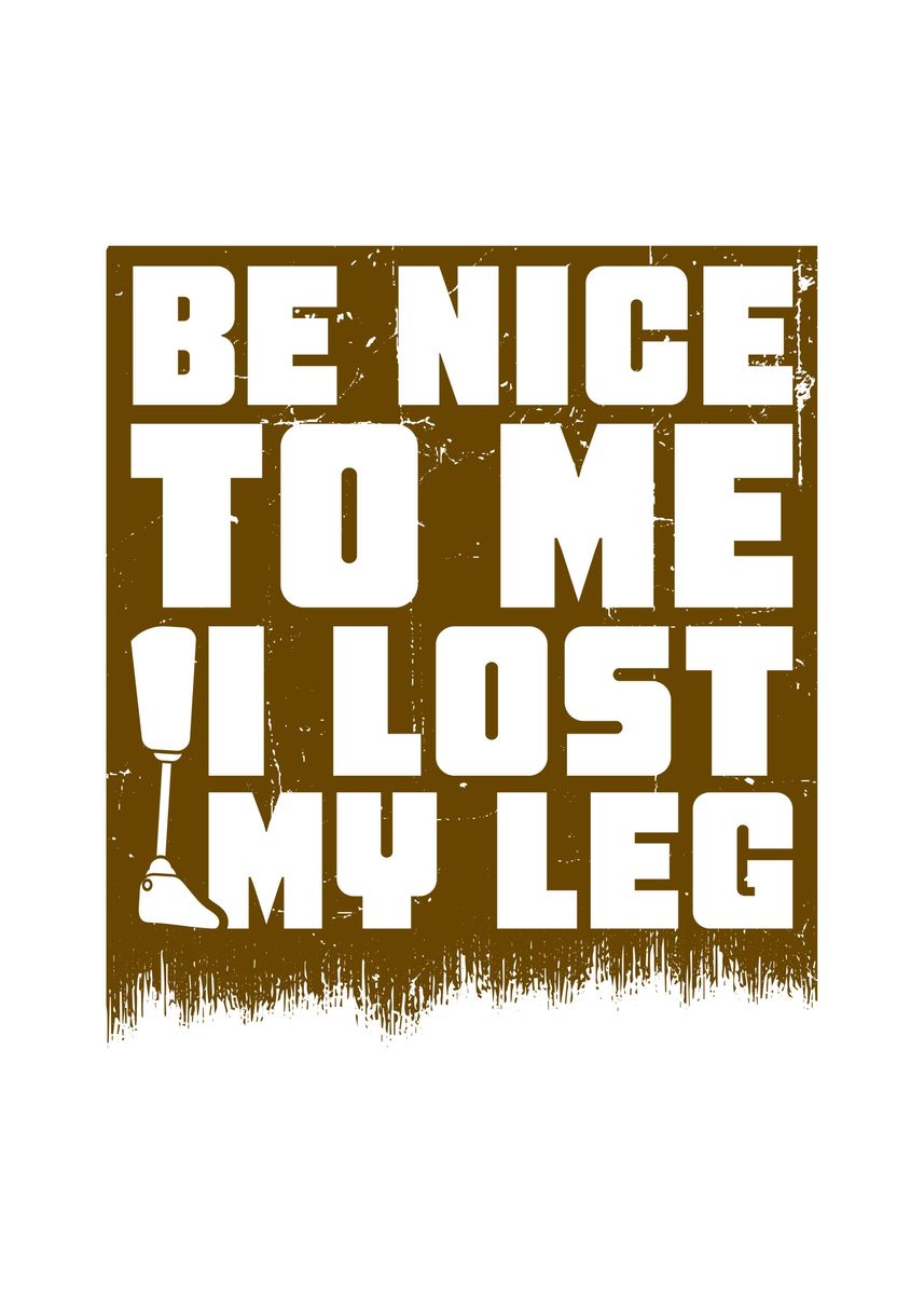 'Leg Amputee' Poster, picture, metal print, paint by Sebastian Wünsche ...