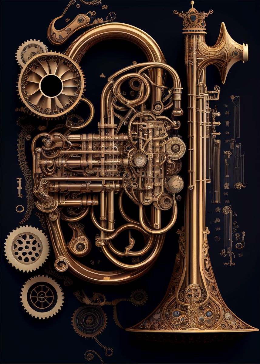 'Bugle' Poster, picture, metal print, paint by Media Editing | Displate