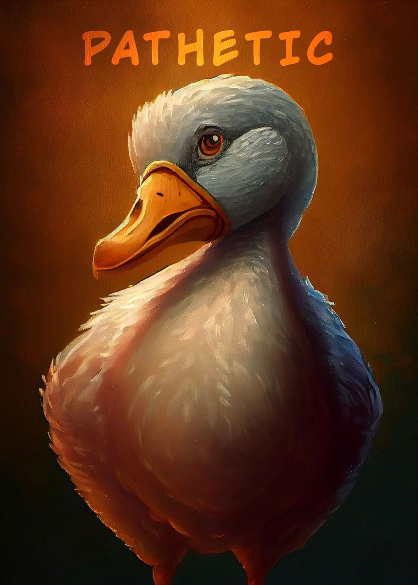 'Judgmental Duck ' Poster, picture, metal print, paint by Panther ...