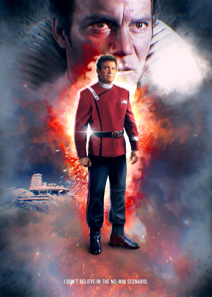 'Admiral Kirk' Poster, picture, metal print, paint by Star Trek | Displate