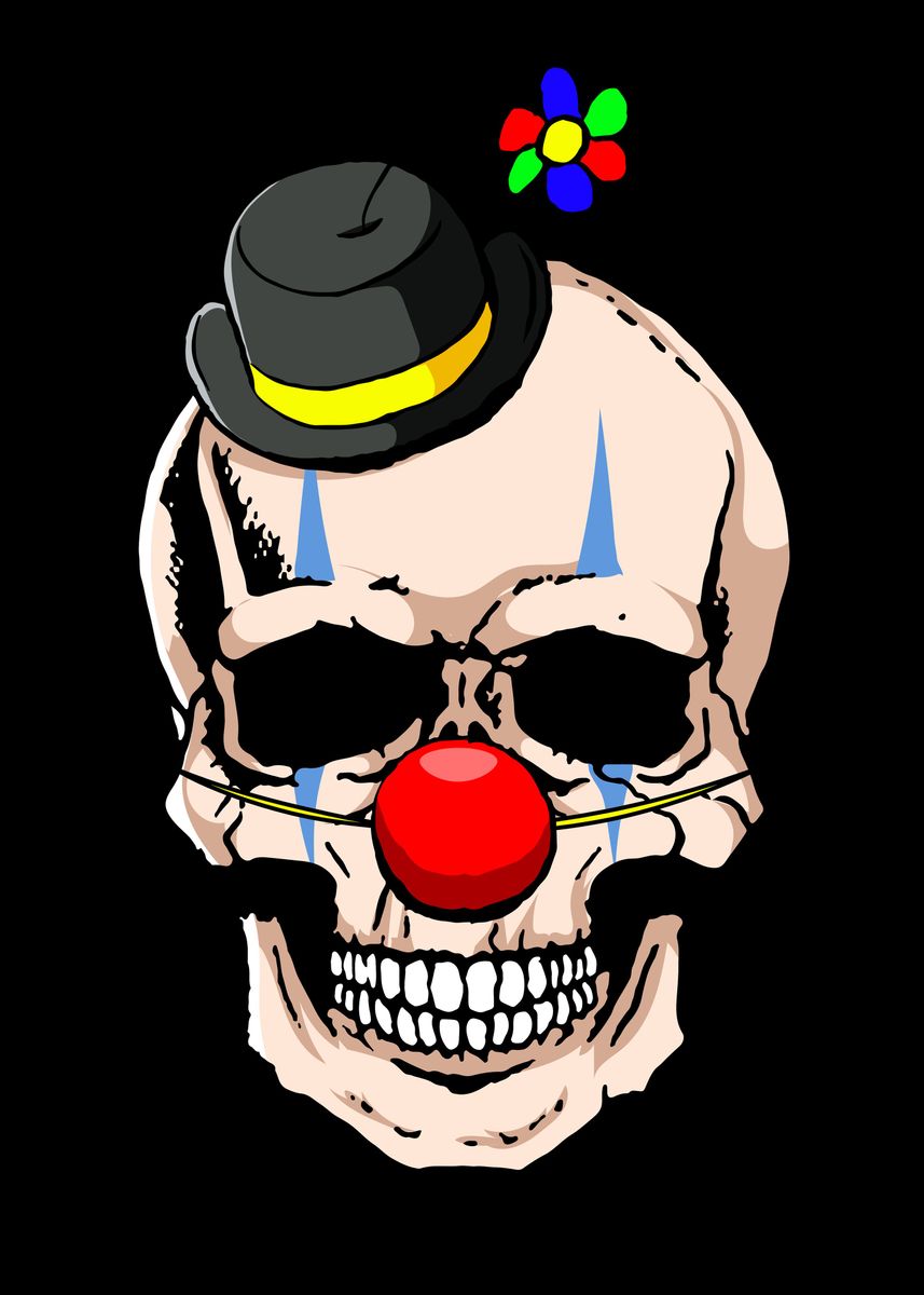 'Clowncore Aesthetic Gothic' Poster, picture, metal print, paint by ...