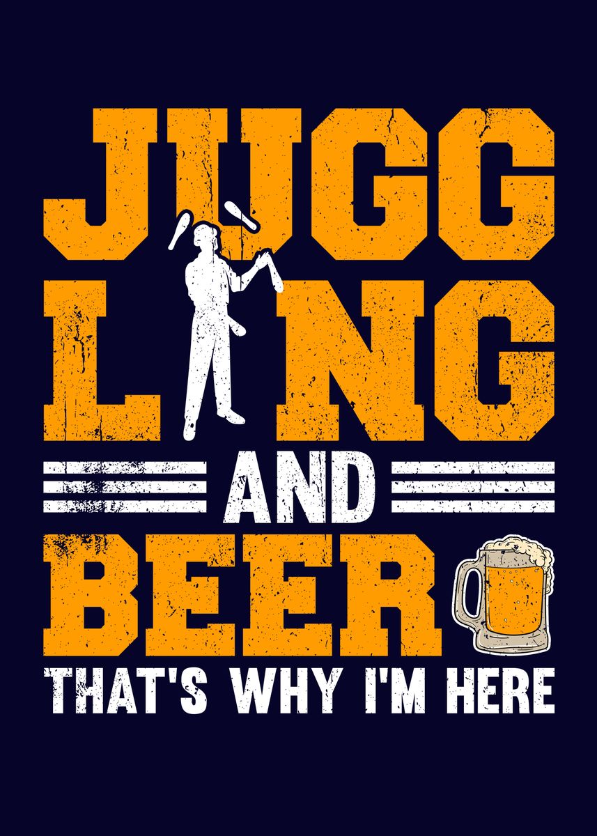 'Funny Juggling' Poster, picture, metal print, paint by MzumO | Displate