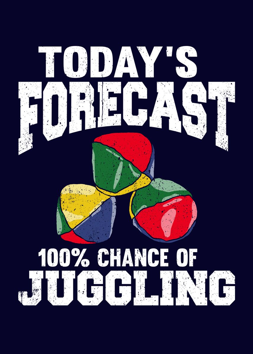 'Funny Juggling' Poster, picture, metal print, paint by MzumO | Displate