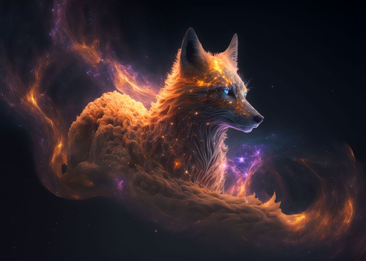 'Spirit Animal Fox' Poster by Jiri Hodecek | Displate