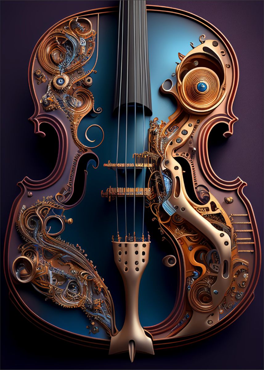 'Double bass' Poster, picture, metal print, paint by Media Editing ...