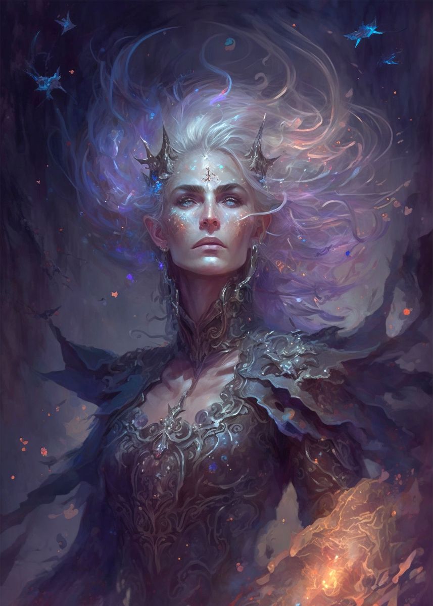 'Cosmic Elf Queen' Poster by Adam Munton | Displate