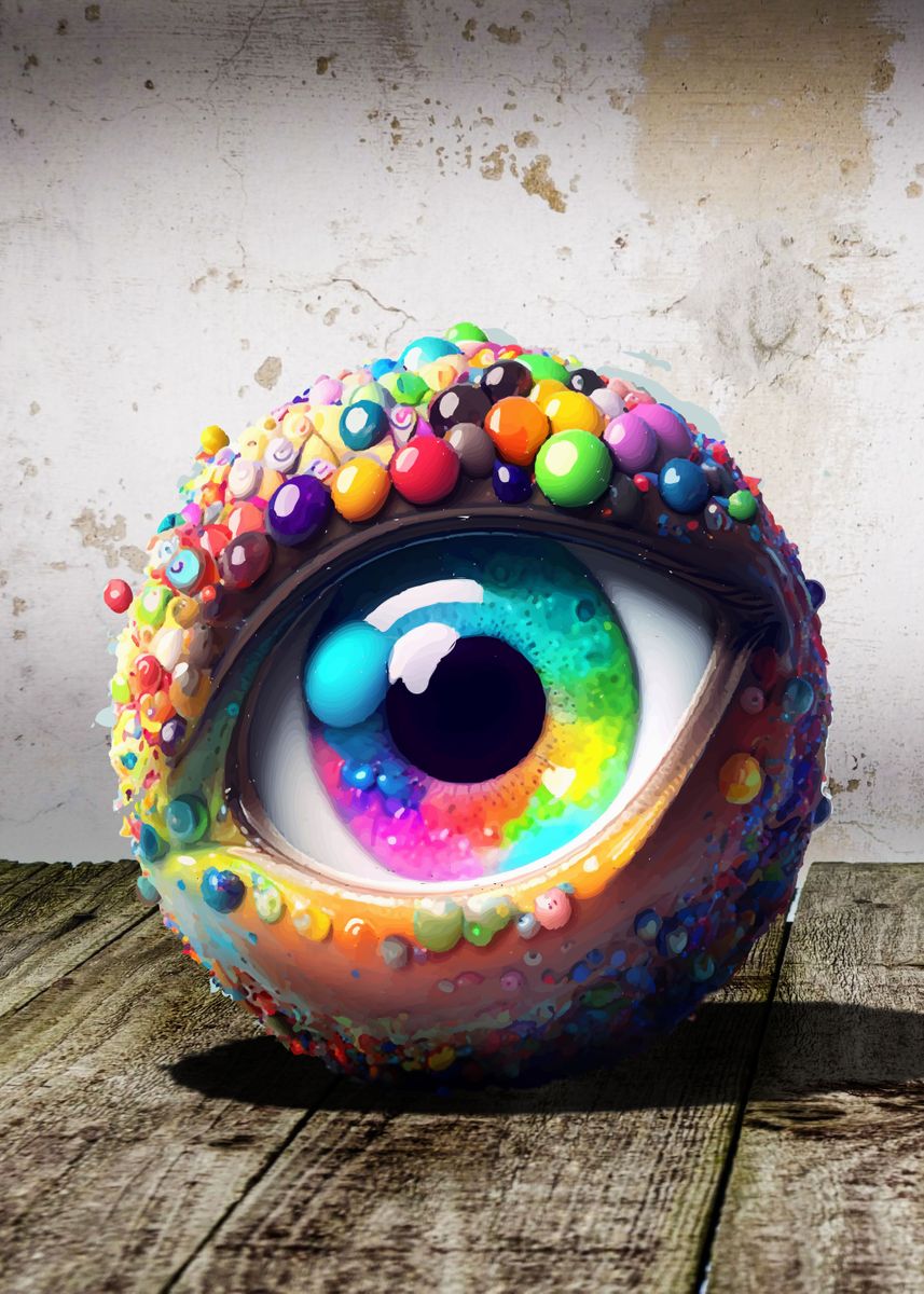 'The colorful Eye' Poster, picture, metal print, paint by Anmol Makhija ...